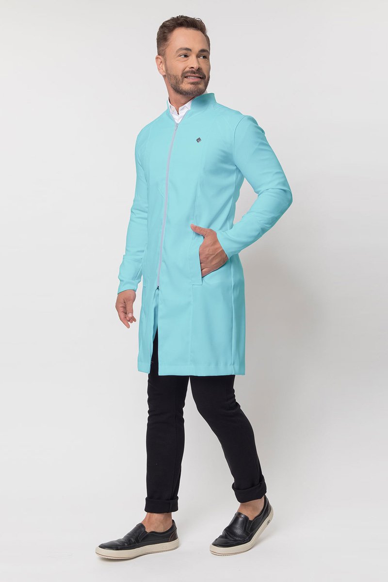 Jaleco Masculino Samuel Manga Longa Azul Bebe