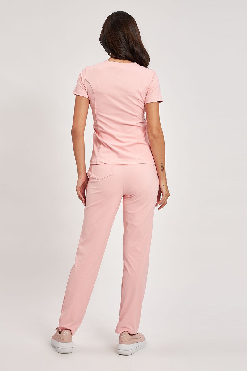 Scrub Feminino Tec Easy Loren Rosa Bebe